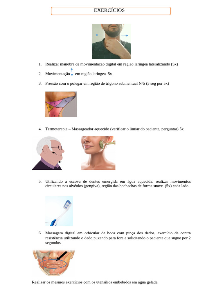 Exercícios Fonoaudiológicos | PDF