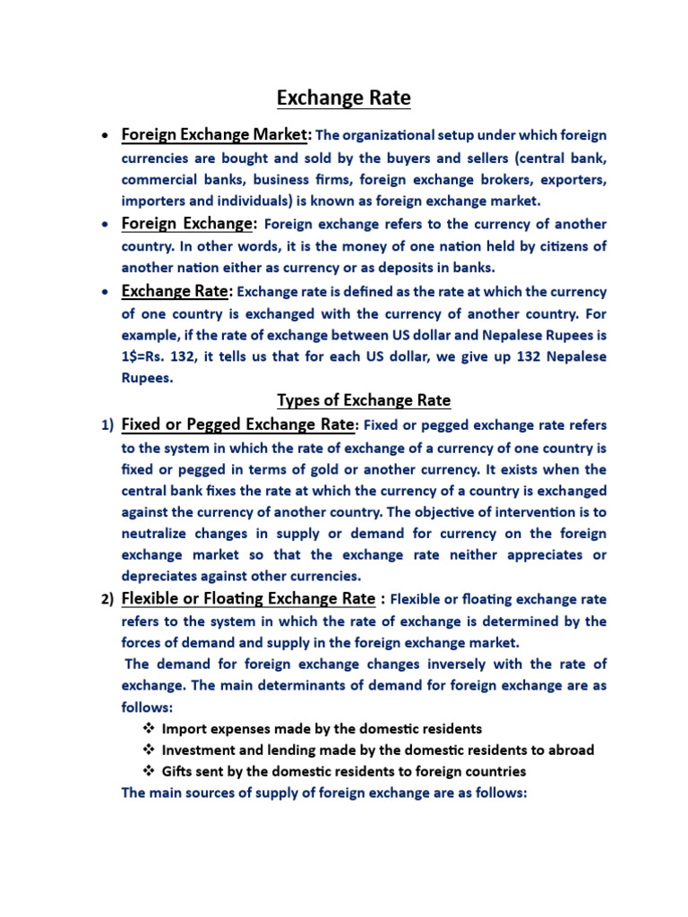 Exchange Rate For Macroeconomics | PDF | Exchange Rate | Currency
