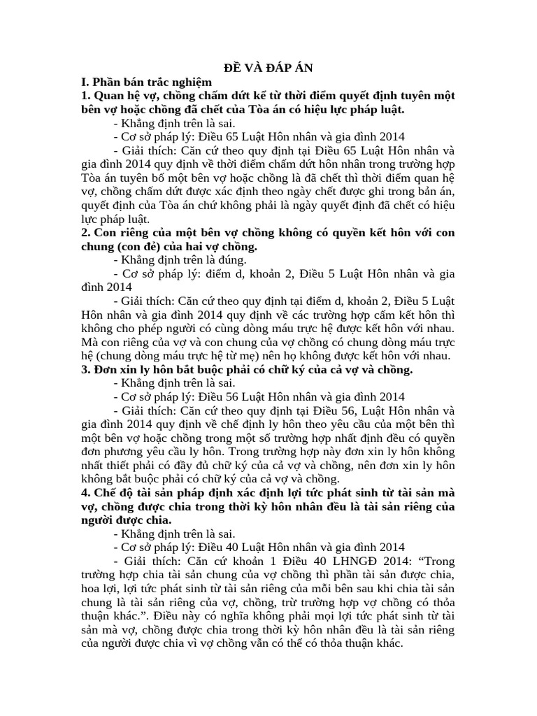 HNGD - ĐỀ VÀ ĐÁP ÁN | PDF