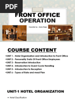 Front Office Department Organization Chart | PDF