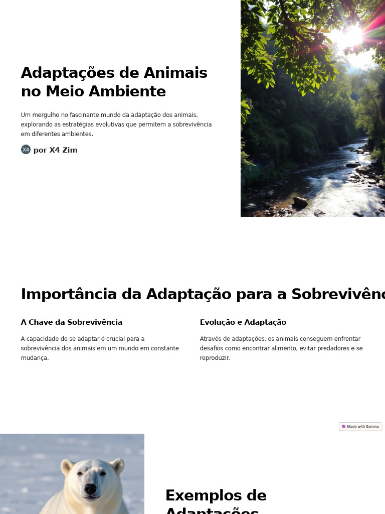 Adaptacoes de Animais No Meio Ambiente | PDF
