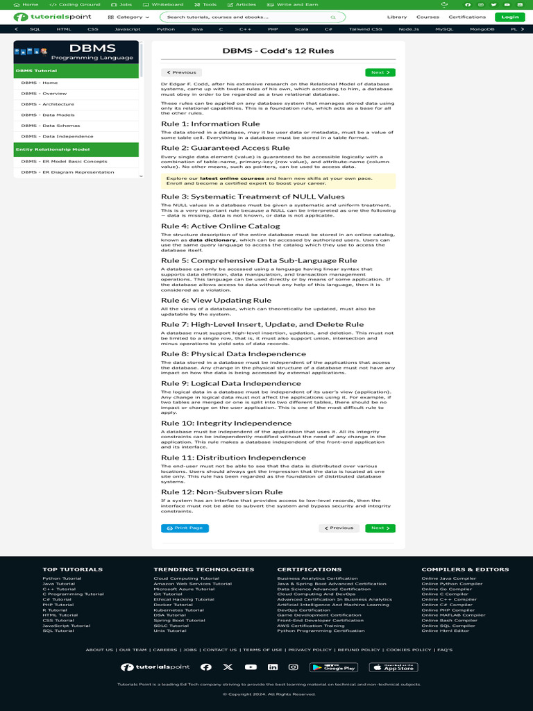 Tech Learners Guide To Tutorials Pdf Databases Relational Model