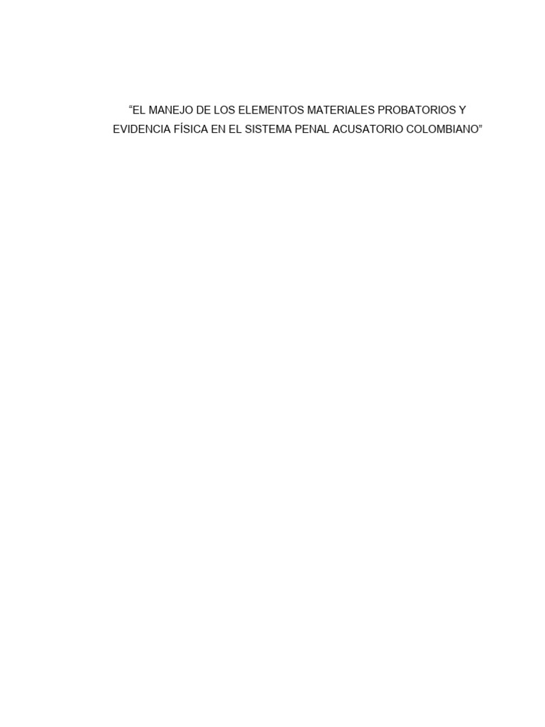 Tesis Manejo de E.M.P | PDF | Evidencia (ley) | Evidencia