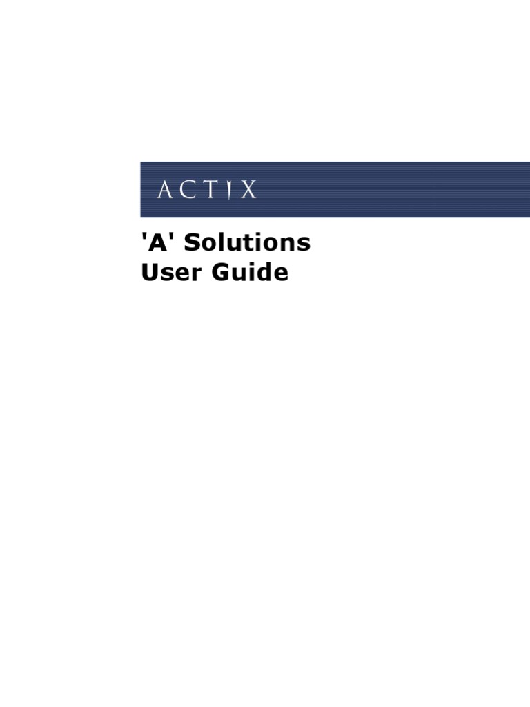 Actix A Solutions User Guide | PDF | General Packet Radio Service | Web ...