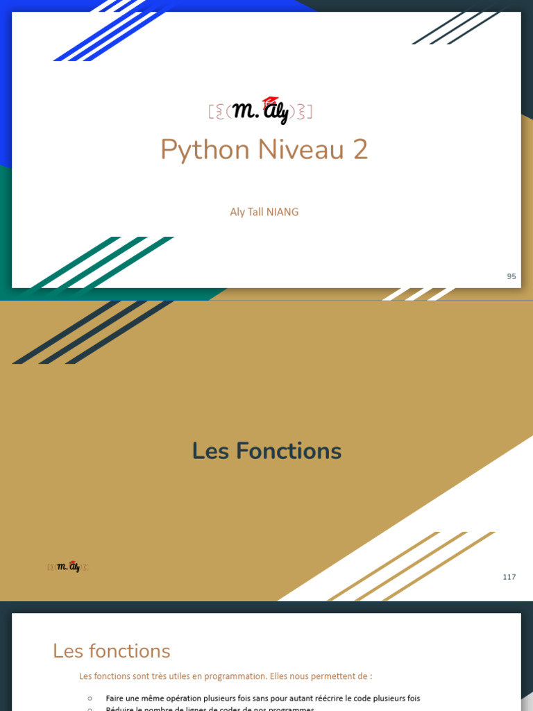 Fonctions en Python Niveau 2 | PDF | Python (Langage de programmation ...