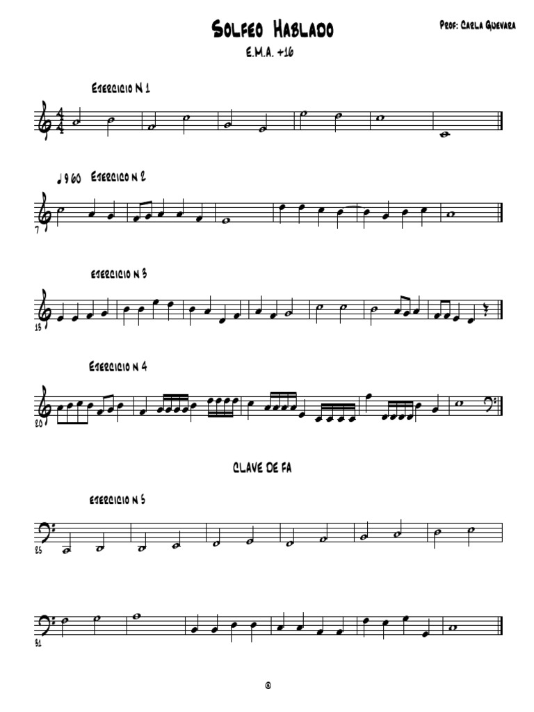 Solfeo Hablado Ema - Examen | PDF