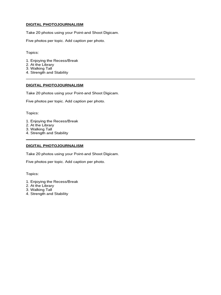 FACT SHEET Photojournalism | PDF