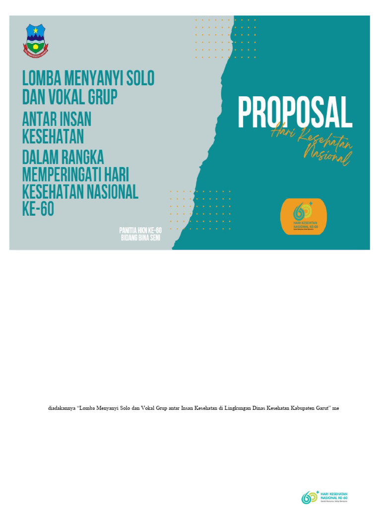 Proposal Lomba Menyanyi Solo Dan Vokal Garup (HKN 2024) | PDF