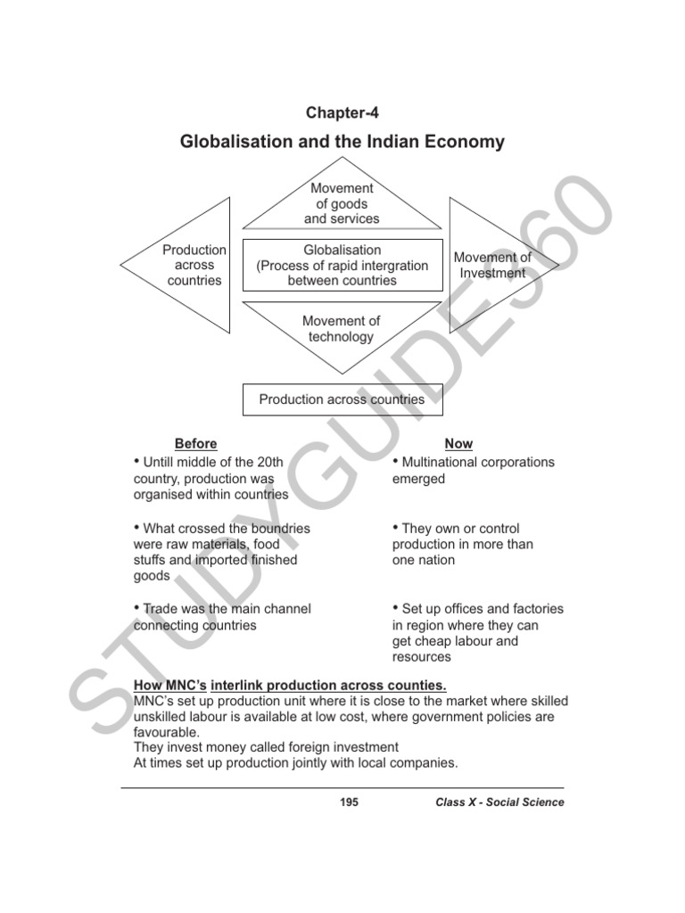 4 Globalisation and the Indian Economy | PDF | Globalization | Multinational Corporation
