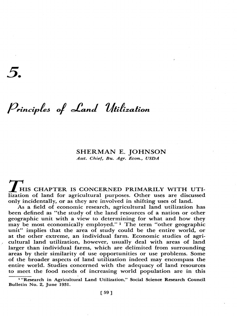 Principles of Agricultural Land Use | PDF | Agriculture | Labour Economics