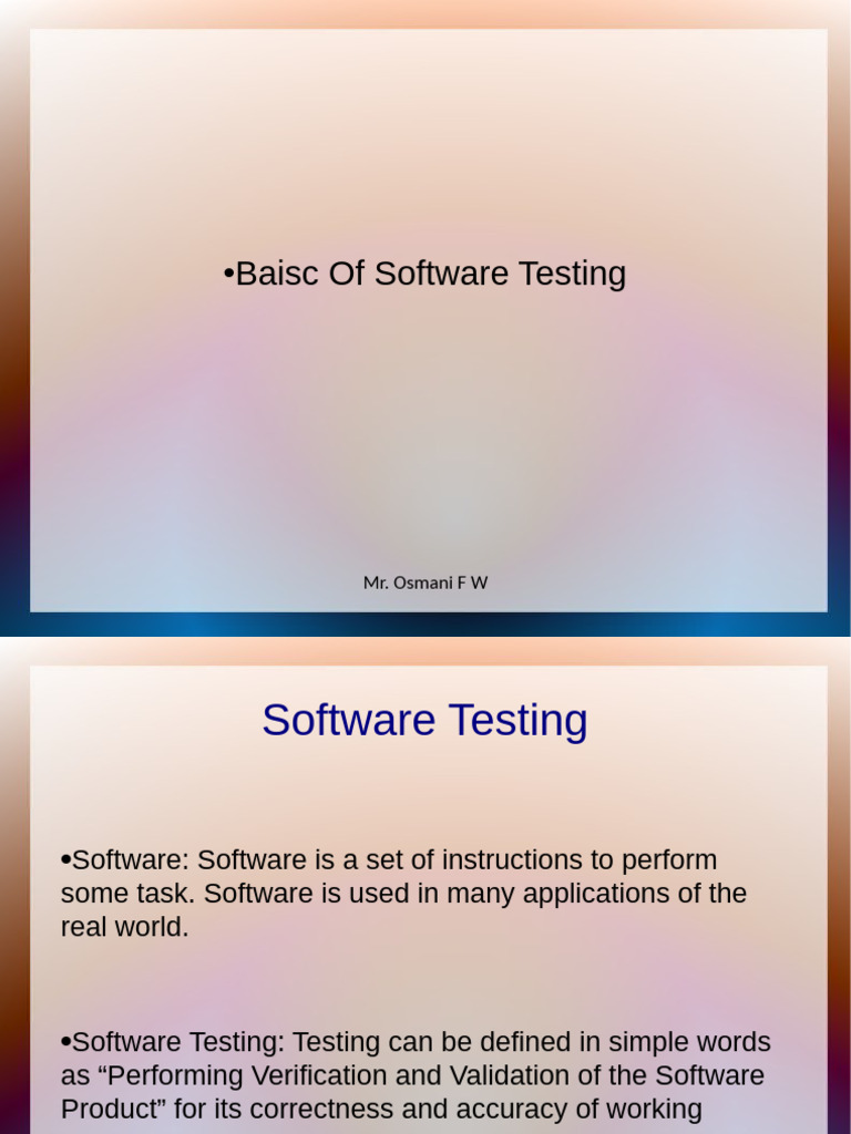 Software Testing Fundamentals Explained | PDF | Software Testing ...