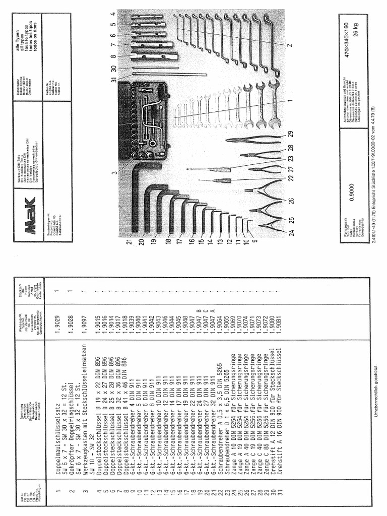DIN Standard Tools | PDF