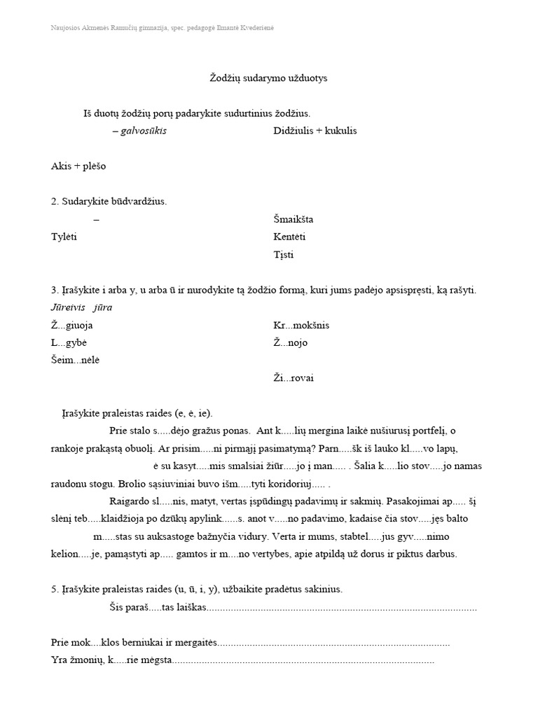 zodziu_sudarymo_uzduotys | PDF