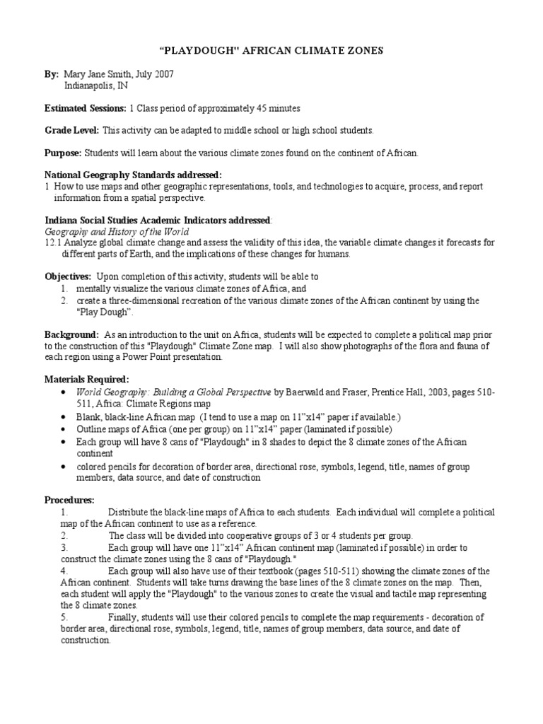 African Climate Zones | PDF | Geography | Map