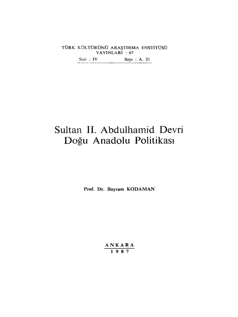 Bayram KODAMAN Sultan II Abdulhamid Devr | PDF