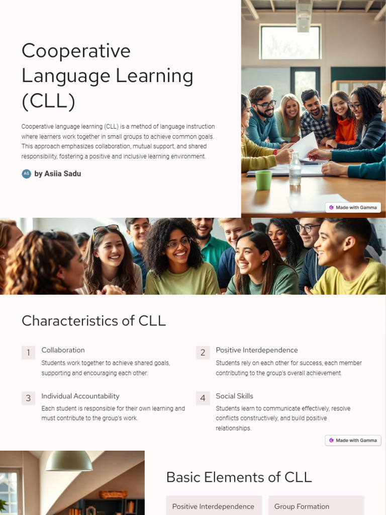 Cooperative Language Learning CLL | PDF | Learning | Collaboration