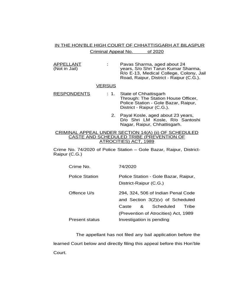 438 - Pavas_Sharma | PDF | Bail | Appeal