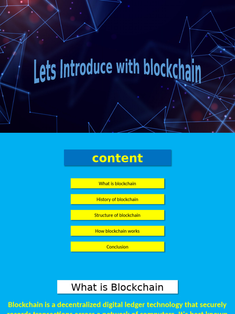 Blockchain Presentation, PPT (1) | PDF