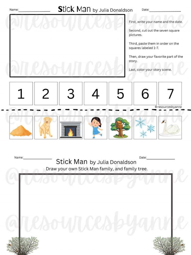 Stick Man Sequencing | PDF