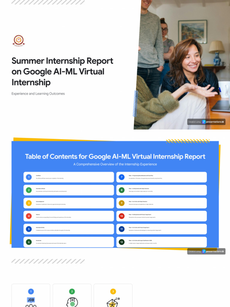 Summer Internship Report On Google AI-ML Virtual Internship | PDF
