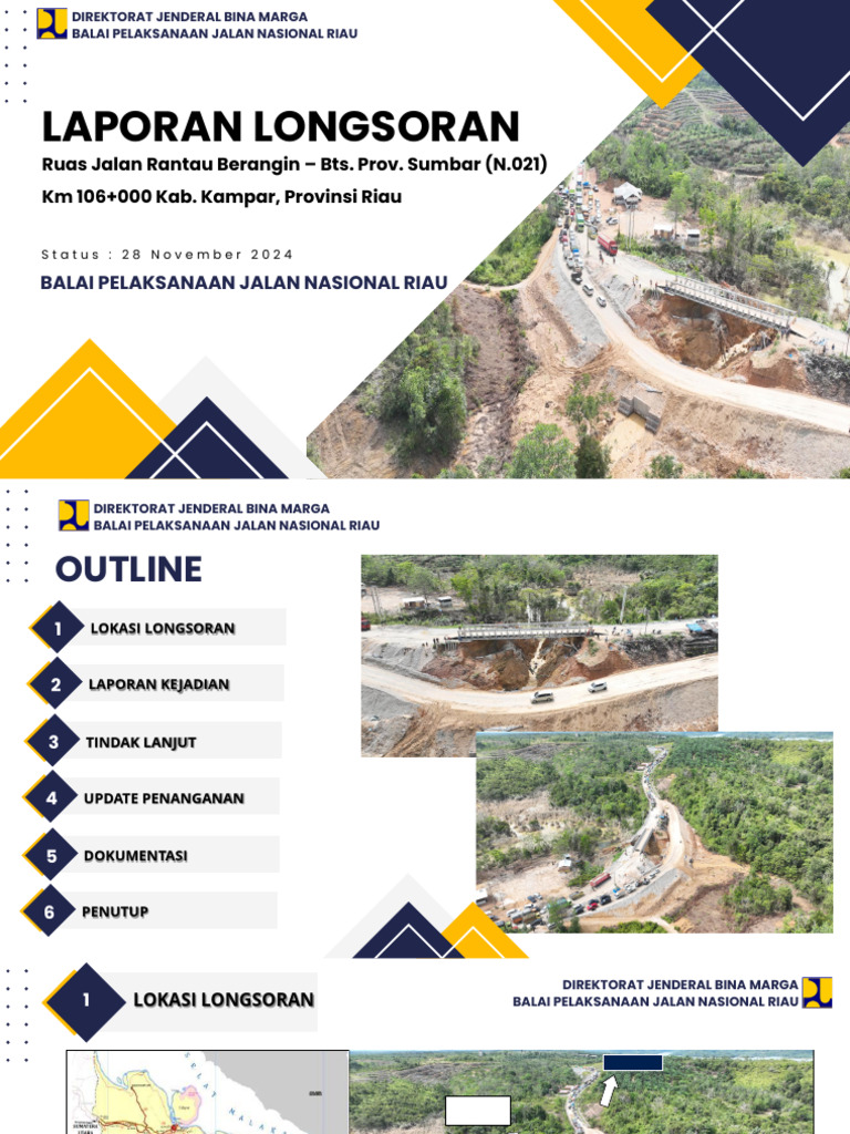 Laporan Longsoran Jalan Riau | PDF