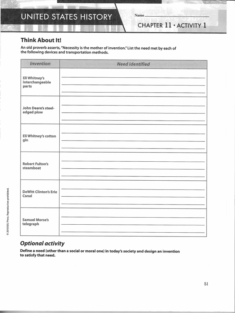 Ch. 11 Activities | PDF