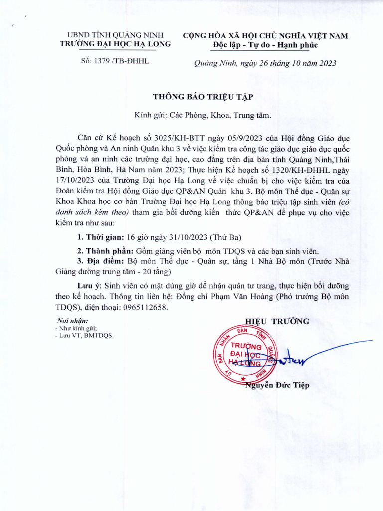 1379 TB DHHL | PDF | Vietnam