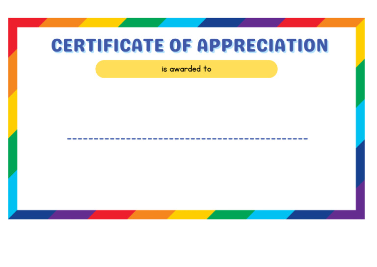 Rainbow Certificate | PDF