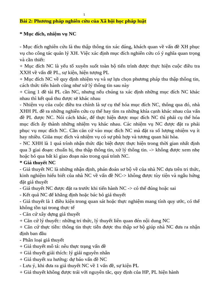 Đề Cương XHH PL | PDF