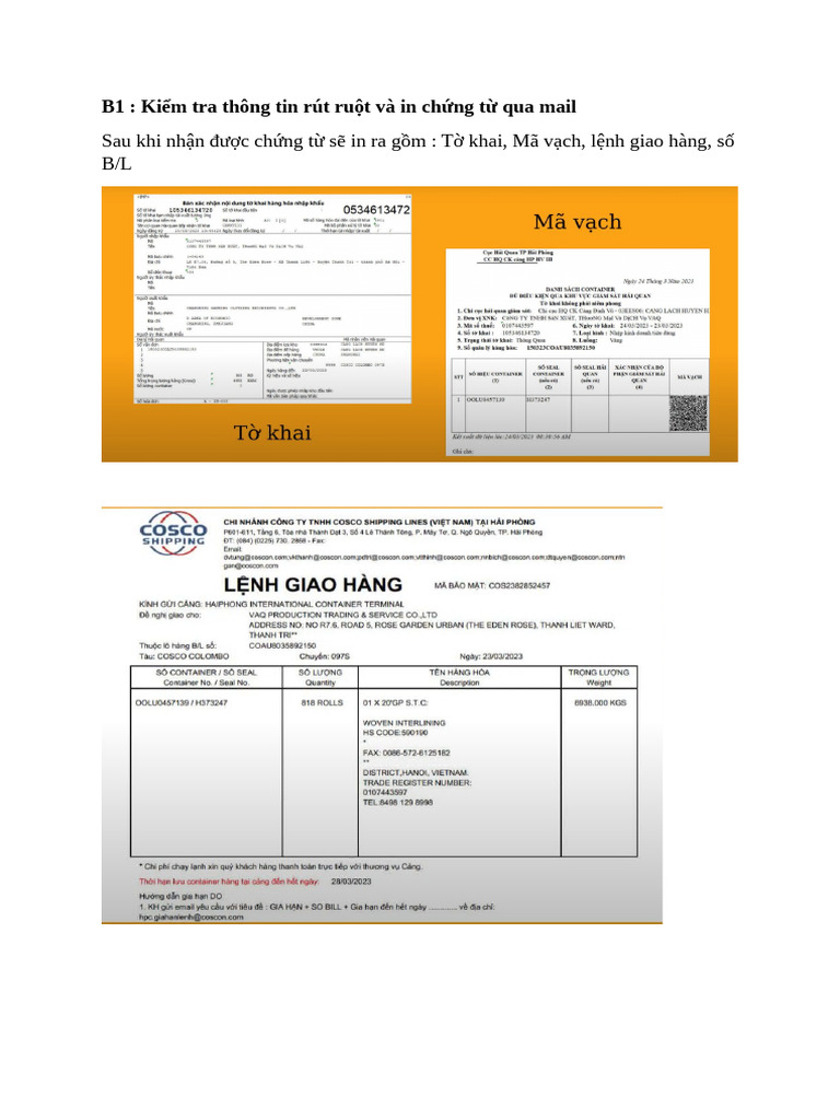 Quy trình Trucking FCL Nhập | PDF