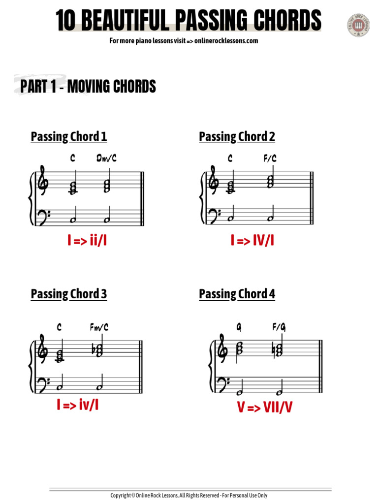 10 Beautiful Passing Chords | PDF | Chord (Music) | Elements Of Music