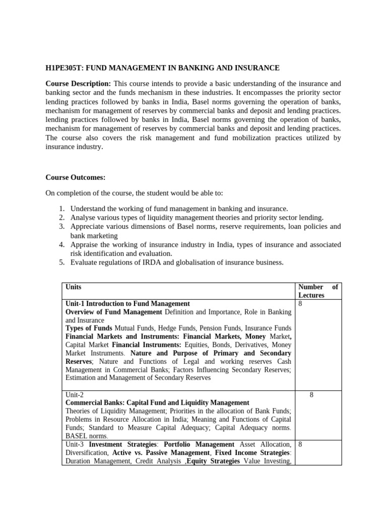 Banking & Insurance Fund Management | PDF | Banks | Insurance