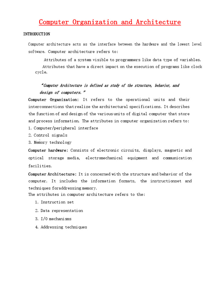 Unit 1 Pdf Computer Data Storage Central Processing Unit