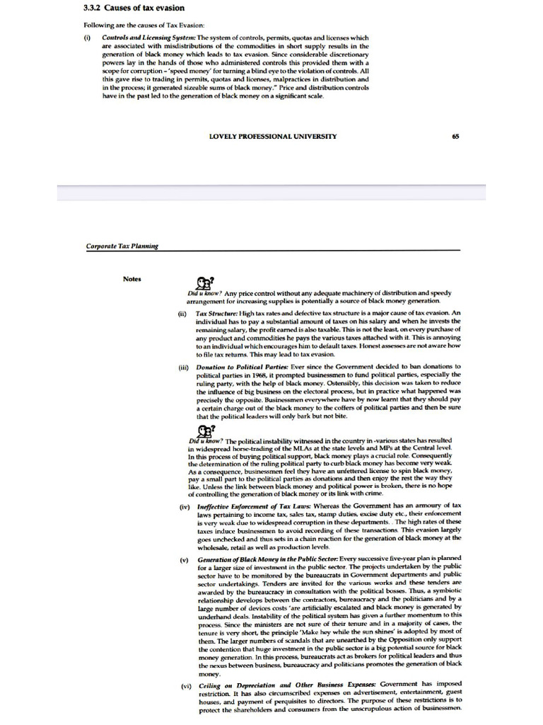 Tax Eva Cause & Impact | PDF