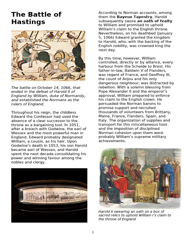 The Battle of Hastings: 1066 Defeat Explained | PDF | Conflicts | Military