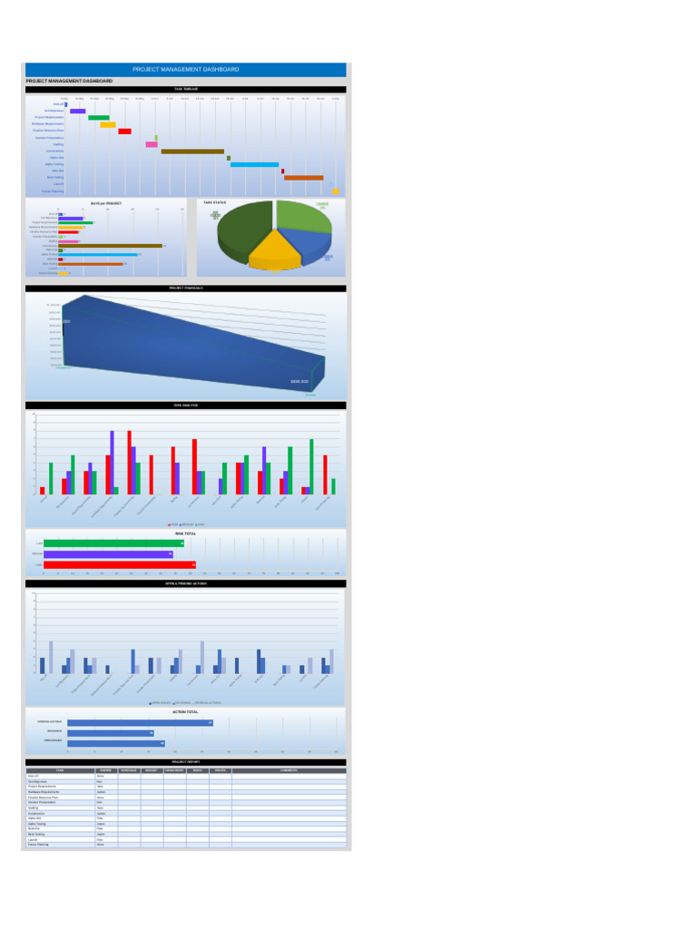 Project Management Dashboard Overview | PDF | Software Release Life ...