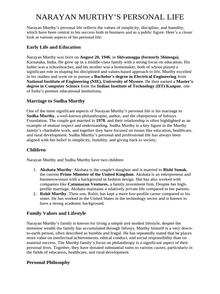 Narayan Murthy | PDF