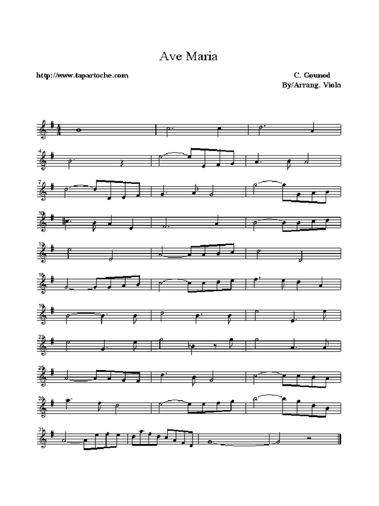 Partitura Ave Maria SX Soprano | PDF