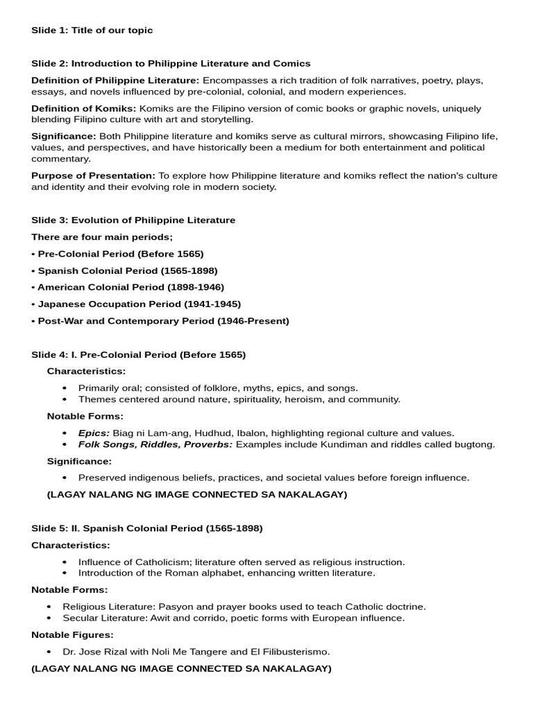 PPC Philippine Literature and Comics | PDF | Philippines