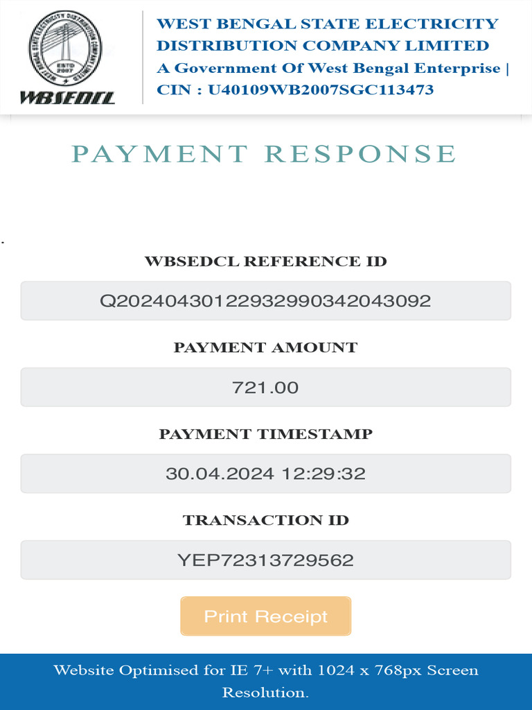 Payment Response | PDF