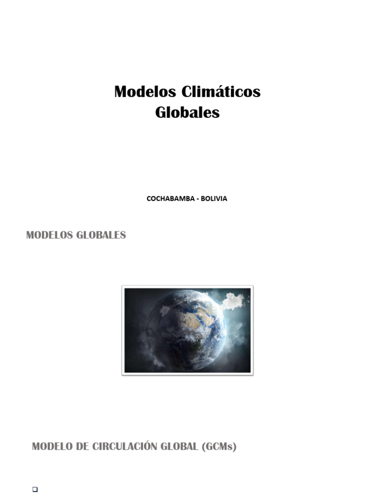 01_Modelo Global Del Clima | PDF | Entorno natural | Naturaleza