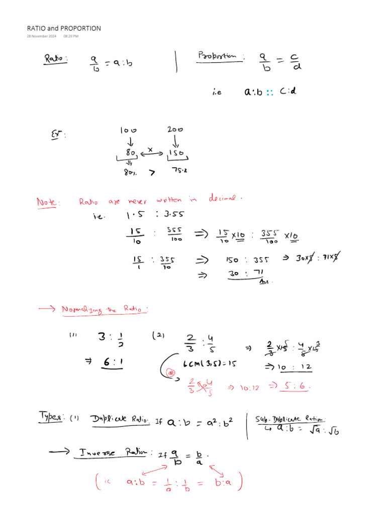 Understanding Ratio and Proportion Basics | PDF