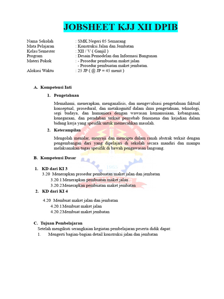 Jobsheet KJJ Kelas Xii Dpib - Arif Noor Imam Hanafi, S.pd. | PDF