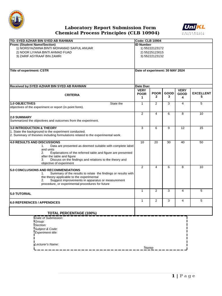 (GROUP_5)_LAB_REPORT_CPP_EXP_2 latest | PDF | Chemical Reactor ...