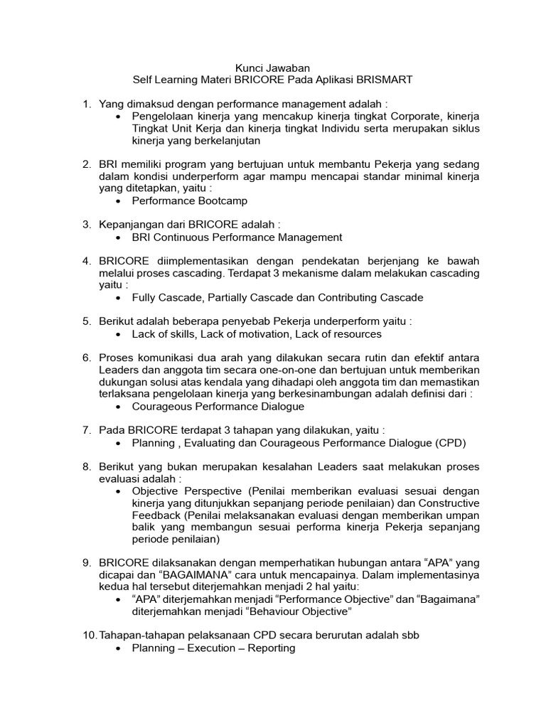 Panduan BRICORE di BRISMART | PDF