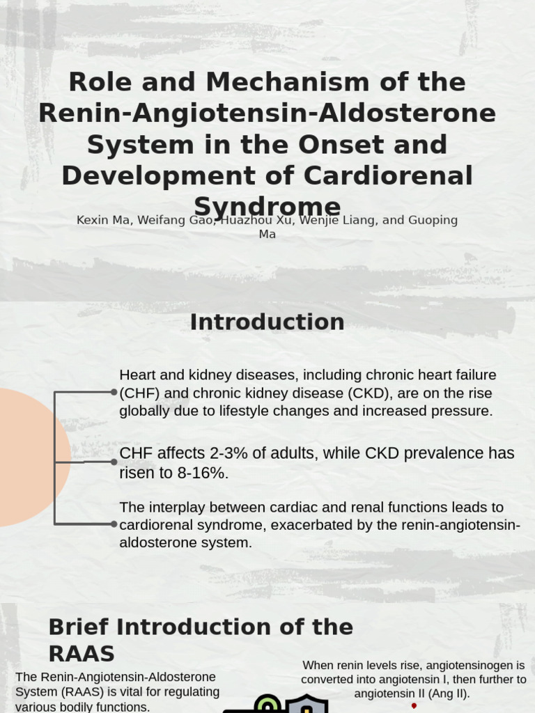 Role and Mechanism of The Renin-Angiotensin-Aldosterone | PDF ...
