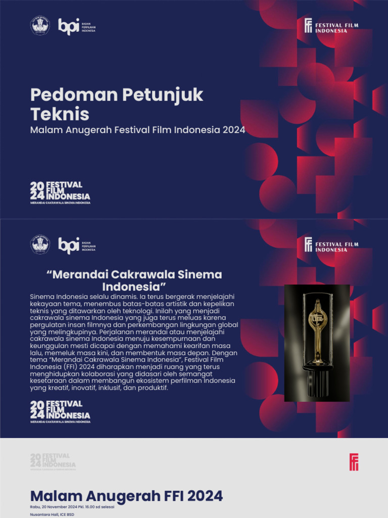 Pedoman Malam Anugerah FFI 2024 | PDF
