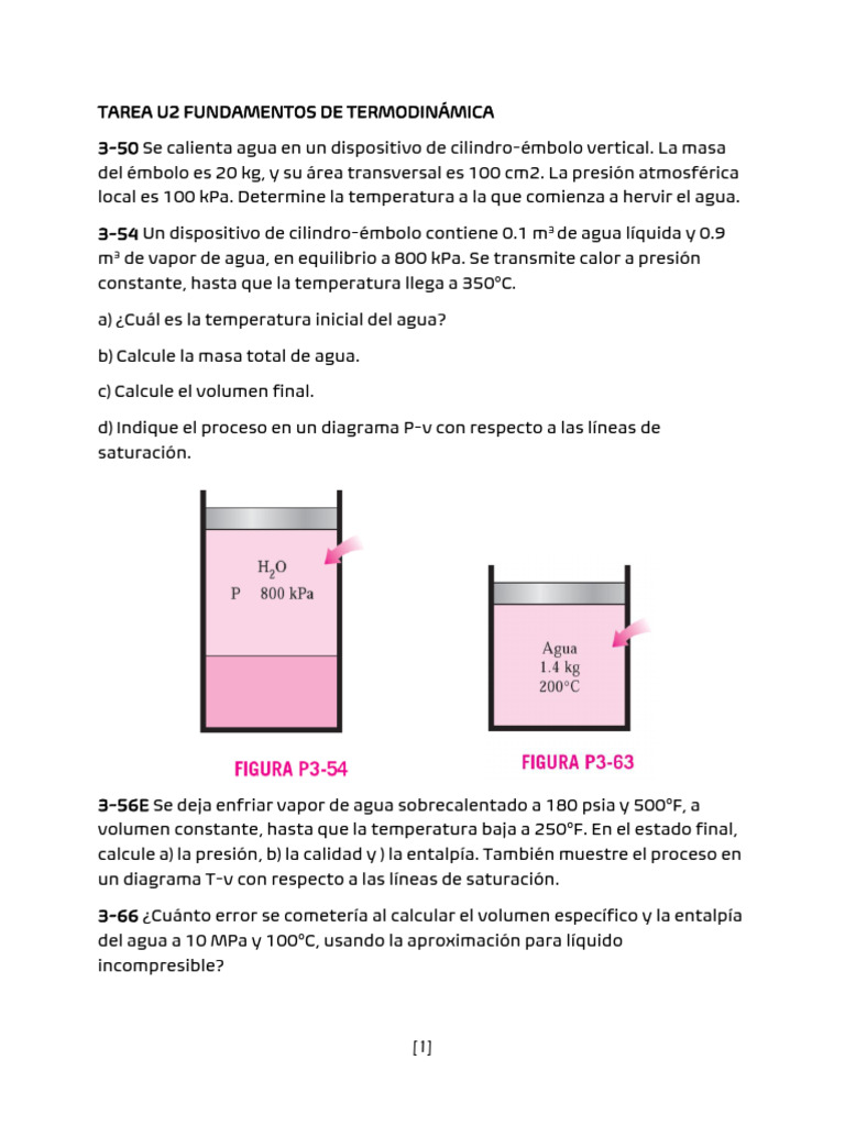 Tarea - Termodinamica - U2 2024 | PDF