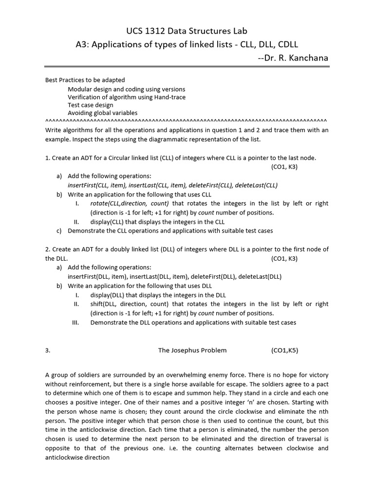 A3-DLL-CL-CDLL-ADT | PDF | Computing | Computer Programming