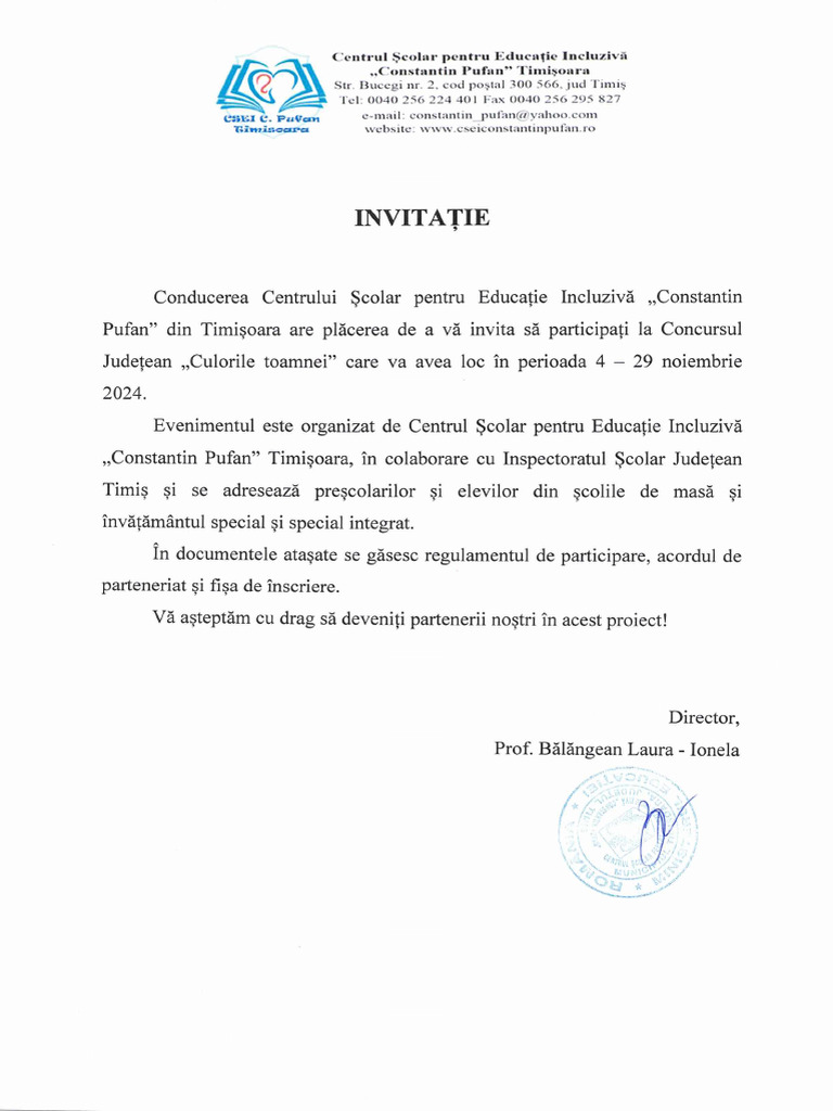 Invitatie Culorile Toamnei | PDF